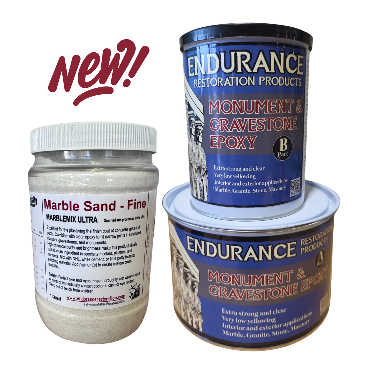 Endurance Monument & Gravestone Epoxy + Fine Marble Sand — Atlas ...