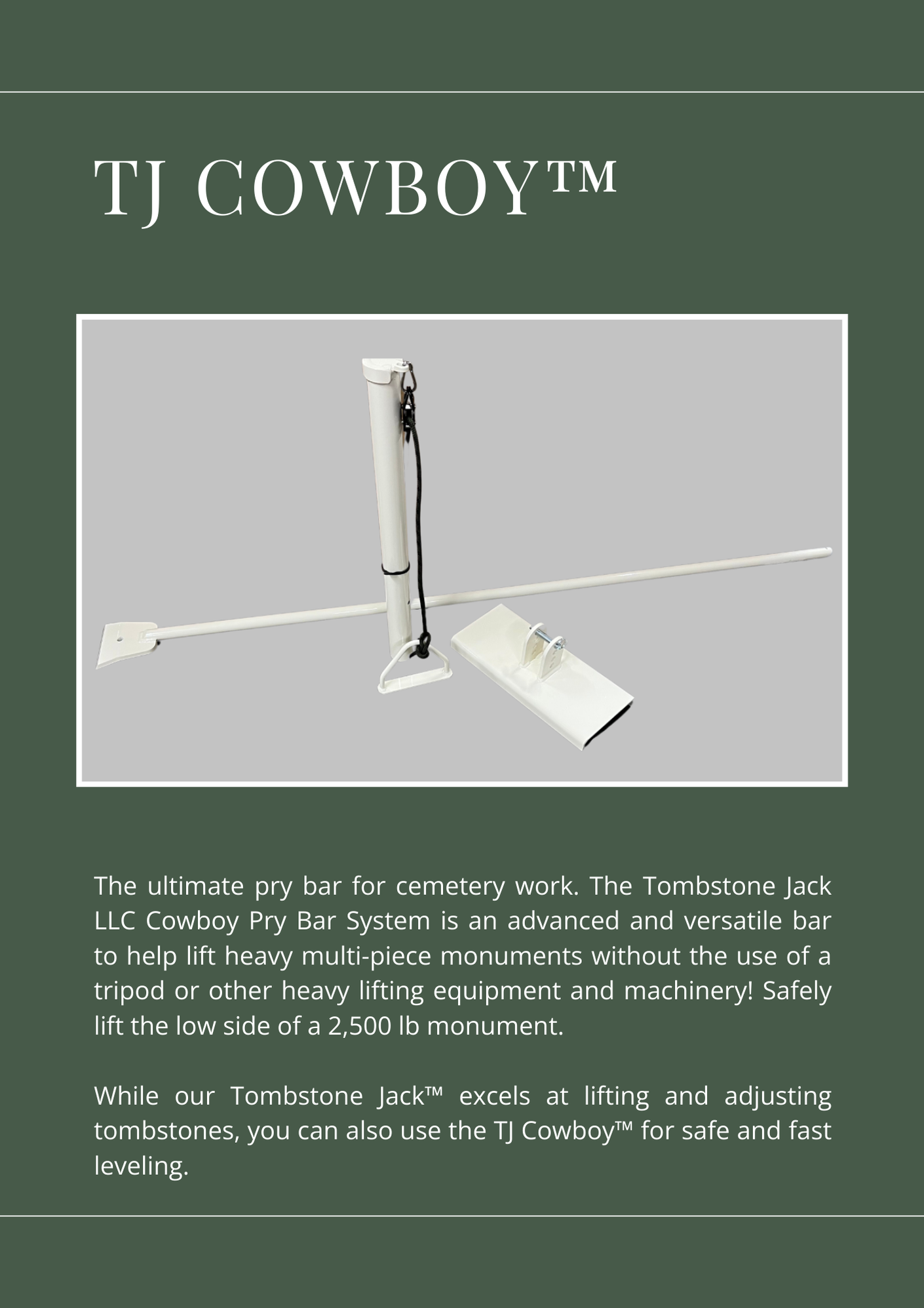 Tombstone Jack Cowboy Pry Bar System — Atlas Preservation