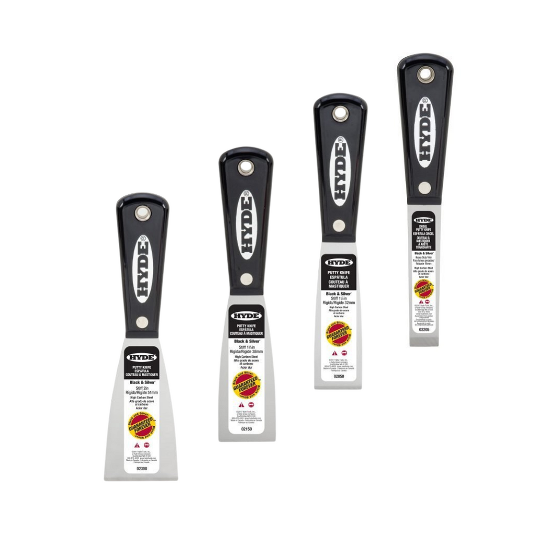 Stiff Black & Silver Putty Knife — Atlas Preservation