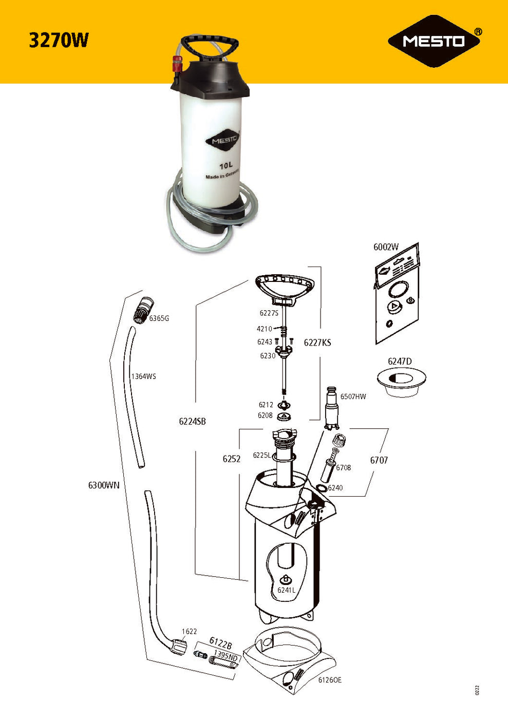 Pressurized Water Tank 10L for Core Drilling and Diamond Saw Concrete ...