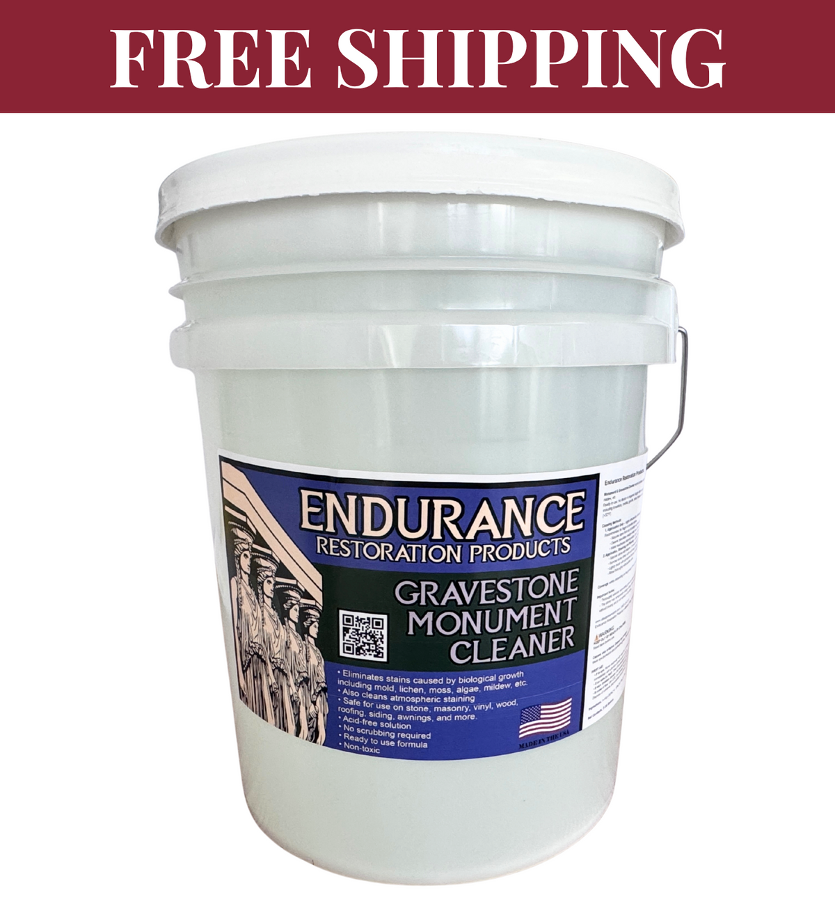 Endurance Gravestone & Monument Cleaner - 5 Gallon Pail — Atlas ...
