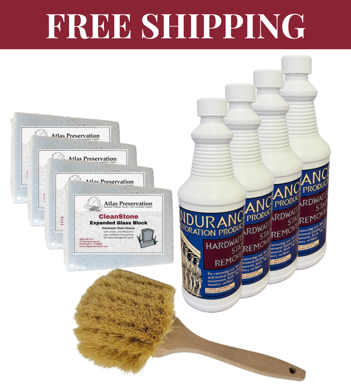 Endurance Hardwater Stain Cleaning Set - Large — Atlas Preservation
