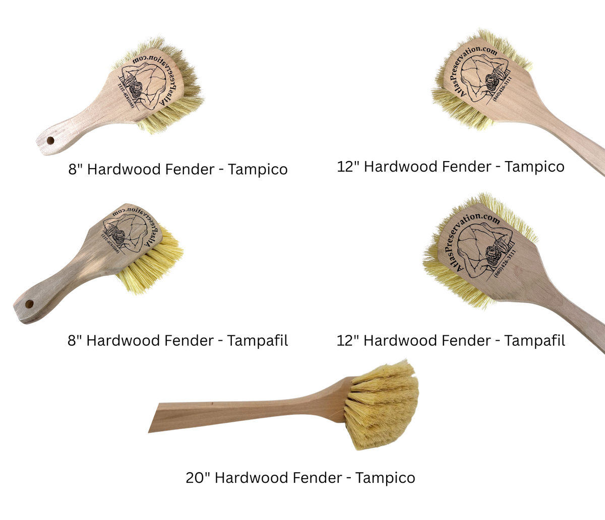 Wooden Fender Brush Set — Atlas Preservation