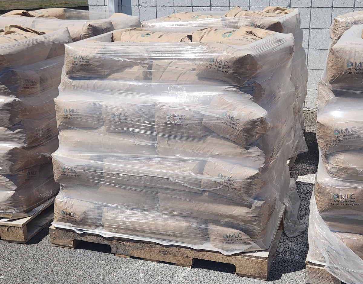 Quicklime Cobbles FULL PALLET (40 bags) — Atlas Preservation