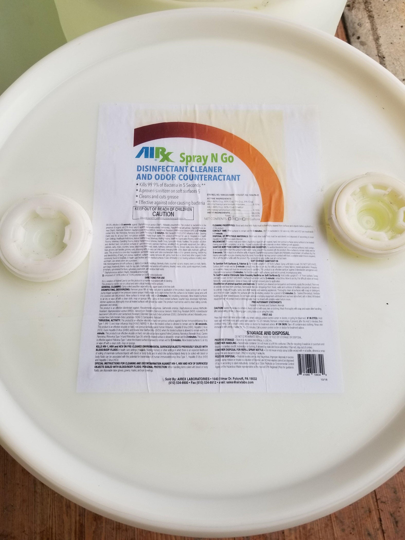 Spray n' Go Disinfectant - 30 gallon drum — Atlas Preservation