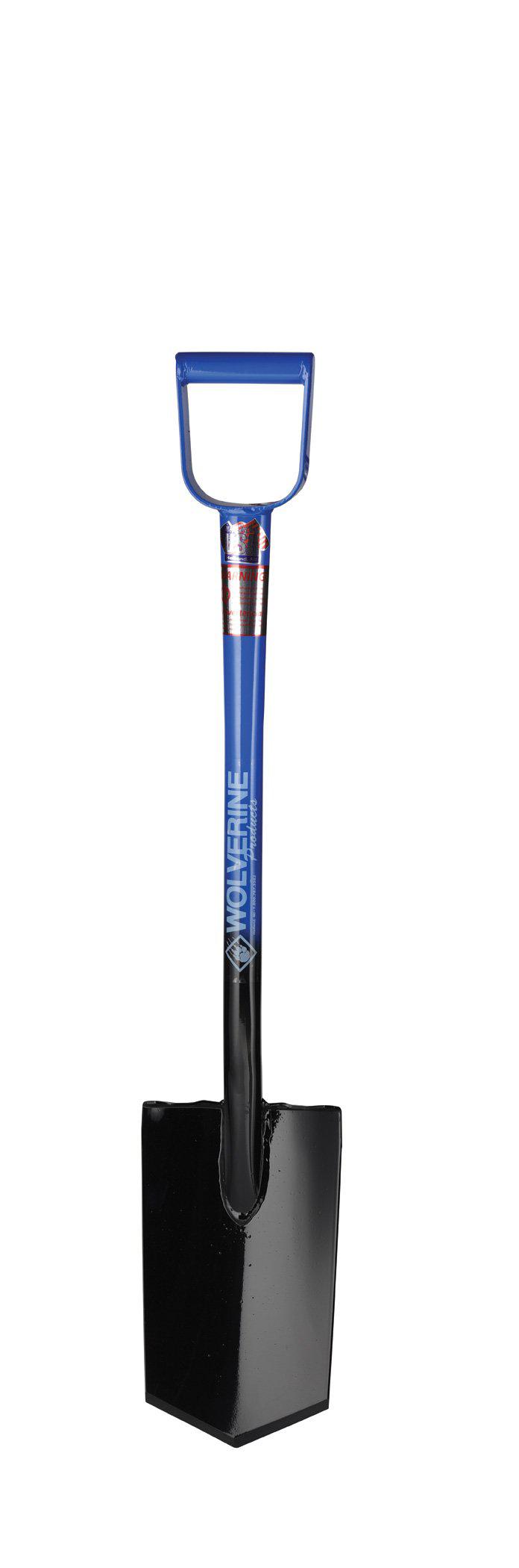 26″ D-Handled Steel Spade 12" Diamond Point — Atlas Preservation