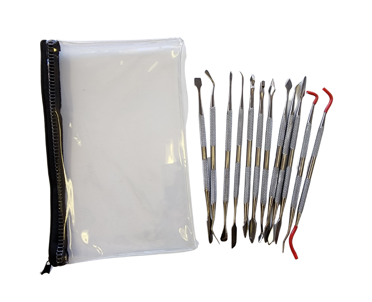 12-Piece Stainless Steel Tool Set w/ Zip Top Bag — Atlas Preservation