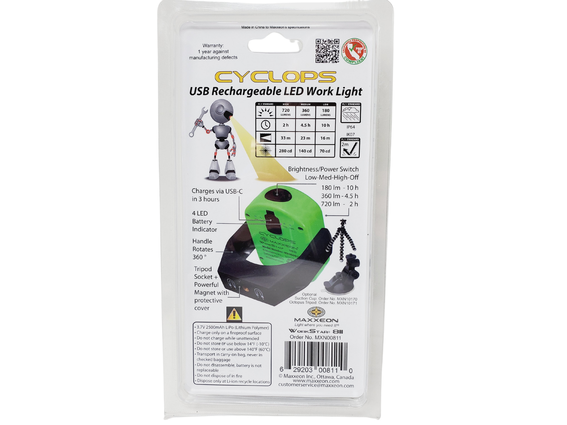 CYCLOPS Rechargeable LED Worklight — Atlas Preservation